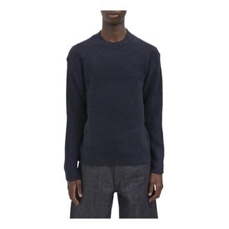 Paolo Pecora Pull en laine &agrave; col rond - Homme - Pulls - Bleu - Taille: M