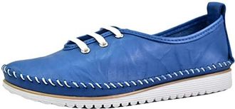 Andrea Conti Chaussures à Lacets Femme 0023626, Pointure:41 EU, La Couleur:Bleu