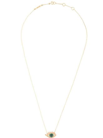Delfina Delettrez collier en or 18ct, diamants et &eacute;meraudes Eyes on me - M&eacute;tallis&eacute;