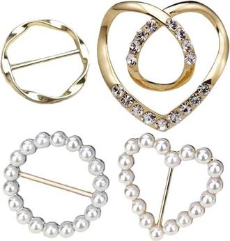 Generic Clips &agrave; boucle tendance - Porte-cravate, accessoire pour v&ecirc;tements pour femmes, boucles en m&eacute;tal &eacute;l&eacute;gantes, fonction de style de tenue, con&ccedil;us pour un