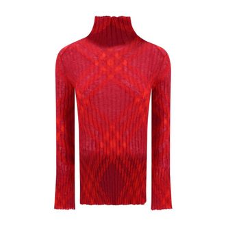 Burberry Femme, Pulls, Rose, Taille: 40 FR Mohair Turtleneck