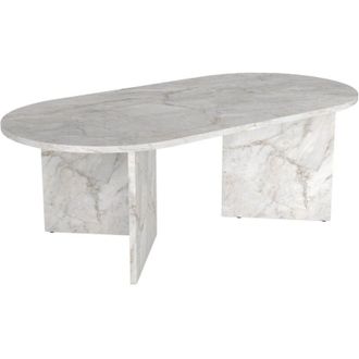 Vente-Unique Table basse - Effet marbre blanc - TOPANIA