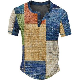 Generic NAFING Henley Tee Shirt Homme Coton Golf, Basique Respirant, avec Bouton Col V, D&eacute;contract&eacute; Slim Fit, Couleur Vari&eacute;e, pour Occasions Casuelles