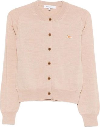 Maison Kitsun&eacute; Femme, Pulls, Rose, Taille: 36 FR Baby Fox Cardigan