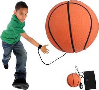 Generic H&uuml;pfender Aus Mit Handschlaufe | Handgelenk-Trainings-H&uuml;pfball, Elastische Schnur-R&uuml;ckprall-H&uuml;pfb&auml;lle F&uuml;r Kinder, Und M&auml;dchen