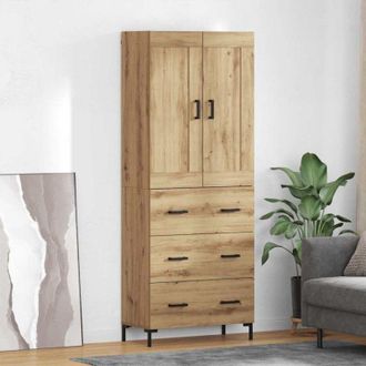 vidaXL vidaXL Haut Armoire 2 pcs Ch&ecirc;ne artisanal Bois ding&eacute;nierie