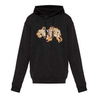 Versace Jeans Couture Homme, Sweatshirts et sweats &agrave; capuche, Noir, Taille: L Logo SweaT-shirt