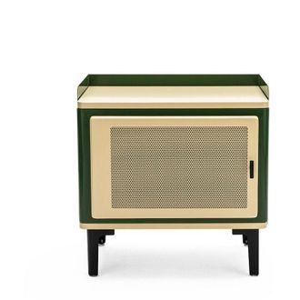 DRAWER Drawer - Table de chevet 1 porte en m&eacute;tal - Vert - Vintagio