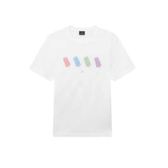 Paul Smith Homme, Tops, Blanc, Taille: M T-shirt Motif Cr&egrave;me Glac&eacute;e