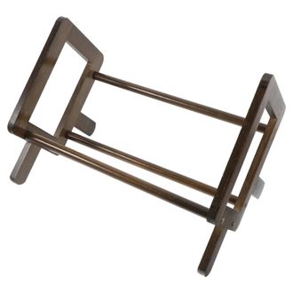 FOMIYES Kleines B&uuml;cherregal aus Holz Neigbar mit Organizer f&uuml;r Schreibtisch Wohnzimmer B&uuml;ro Aufbewahrungsst&auml;nder f&uuml;r B&uuml;cher Zeitschriften und CDs Braun