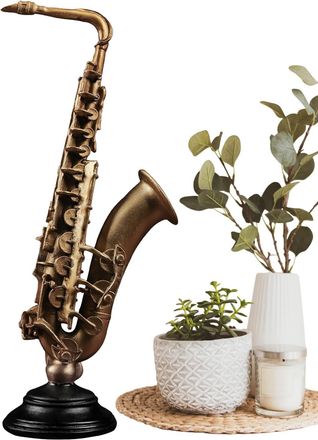 Generic Winzige Instrumentenfiguren | Simulation Gold Sammlerst&uuml;cke | Winzige Saxophon-Skulptur Violine Tischfiguren - f&uuml;r Geburtstag, Weihnachten, Musikliebh
