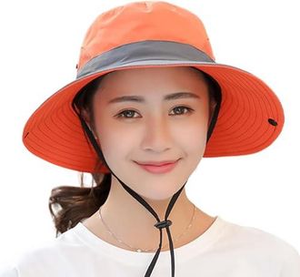 Generic Chapeau cloche pliable | Chapeau de soleil à large bord, imperméable à large bord pour homme, chapeau de protection UV pour lextérieur, chapeau de sol
