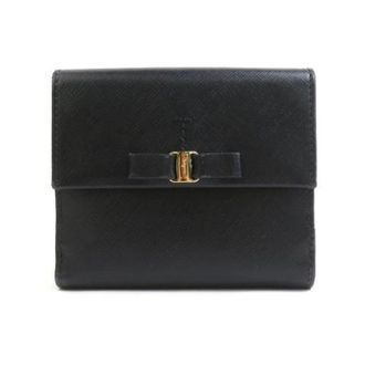 Ferragamo Portefeuille en cuir Pre-owned - Femme - Pre-owned - Noir - Taille: ONE Size