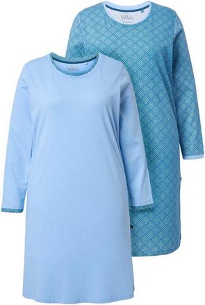 Ulla Popken Bigshirt Bigshirts 2er-Pack Muster Rundhals 3/4-Arm