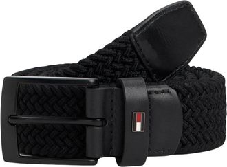 Tommy Hilfiger Homme, Accessoires, Noir, Taille: 95 CM Braided Elastic Webbing Belt