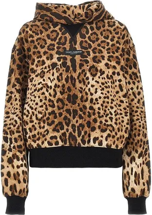 Dolce & Gabbana Leo-print hoodie Woman 42