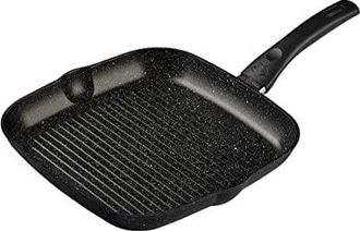 Ballarini Vipiteno Grillpfanne, Steakpfanne Antihaftbeschichtet, Pfanne Aluminium, rechteckig, Ø 27 cm