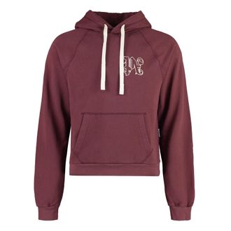Palm Angels Cotton Hoodie - - Sweatshirts & Hoodies - Herren - Rot - M
