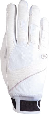 Roeckl Sports Handschuh -Milton, Unisex Reithandschuhe, Bund dehnbar, Wei&szlig; Gr&ouml;&szlig;e 9,5