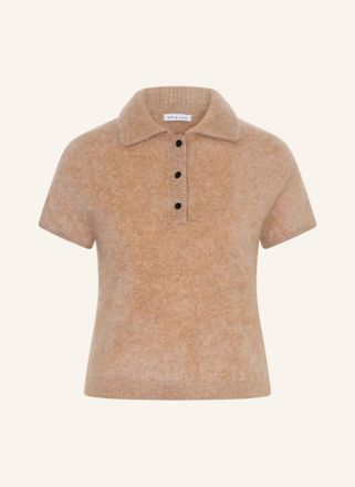 Mrs & Hugs Mrs & Hugs Strick-Poloshirt Aus Cashmere beige