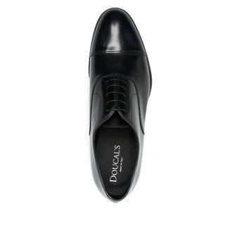 Doucal's Calf Leather Oxford Shoes - Blue