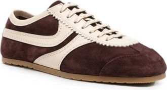 Dries Van Noten Suede Colorblock Flat - Brown