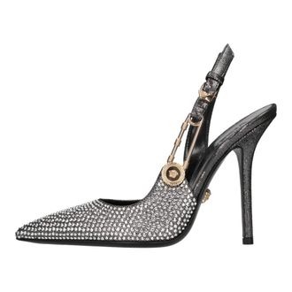 Versace Slingback-Pumps mit Sicherheitsnadel-Detail - - Shoes - Damen - Grau - 40 EU