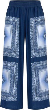 STUDIO UNTOLD Schlupfhose Hose Wide Legs High Waist Tuch-Print