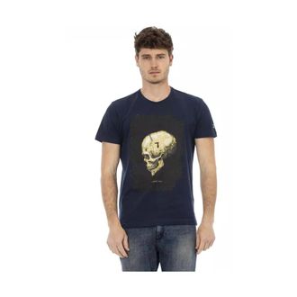Trussardi Homme, Tops, Bleu, Taille: M Élégant T-shirt bleu à manches courtes