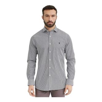 Ralph Lauren Homme, Chemises, Noir, Taille: 2XL Chemise Popeline Ray&eacute;e Coupe Slim