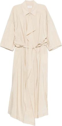 Christophe Lemaire Femme, Robes, Blanc, Taille: 36 FR Robe Chemise Asym&eacute;trique