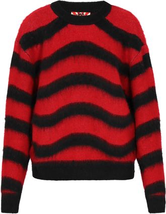 Mymo Pullover Frauen schwarz rot