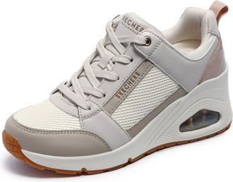 Skechers Damen UNO Wedge-Everything Nice Sneaker, Cremewei&szlig;, 39.5 EU