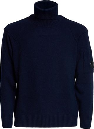 C.P. Company C.p. Company, Homme, Pulls, Bleu, Taille: XL Lambswool GRS Turtleneck Sweater