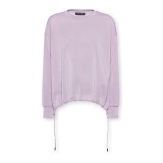 Elena Miro Scuba Sweatshirt mit Monogramm-Logo - - Sweatshirts & Hoodies - Damen - Lila - XL