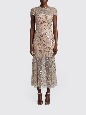 Self Portrait Robe de soir&eacute;e midi coupe slim enti&egrave;rement brod&eacute;e de sequins