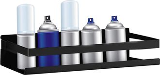 Generic Spraydosen-Wandorganisator - 30 x 10 x 5 cm kompakter Halter, Edelstahlregal, langlebiges, hochtemperaturbeschichtetes Tablett | Wandmontiertes Aufbew