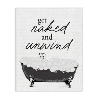 Stupell Industries Leinwandbild, Motiv Unwind Bubble Bath, Design von Lettered and Lined, 30 x 24 cm