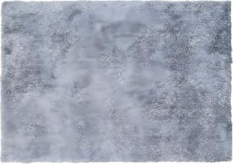 Vente-Unique Tapis Shaggy &agrave; Poils Longs - 160 x 230 cm - Argent&eacute; - Glitter