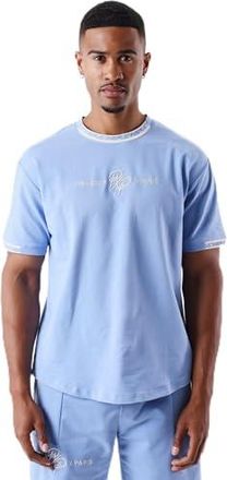 Project X Paris T-Shirt uni avec Bande Logo Cashmere Blue L