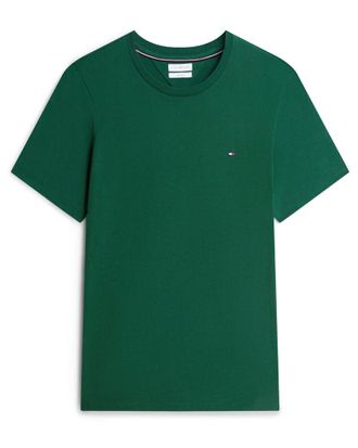 Tommy Hilfiger Softes T-Shirt mit kleiner Logo-Stickerei, Regular Fit in