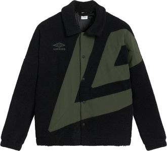 Umbro Trainerjacke f&uuml;r Herren, Fleece (Schwarz/Reisetasche)