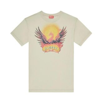 Diesel T-Norm Baumwoll-Grafik-T-Shirt - - Tops - Herren - Mehrfarbig - L