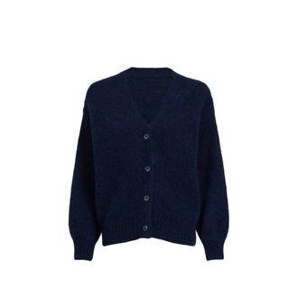 Saison 1865 Cardigan col V en laine m&eacute;lang&eacute;e