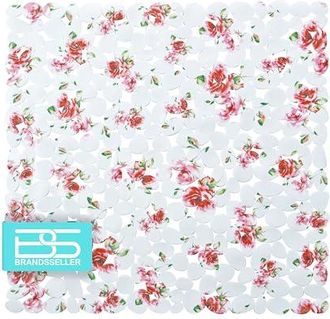 Brandsseller Tapis antidérapant Douche 53x53 cm - en PVC avec ventouses, Lavable à 30 °C, antibactérien et résistant à la moisissure - Tapis de Douche sécurisé et 