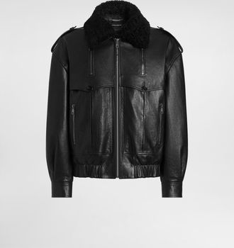 Dolce & Gabbana Jacke Aus Ziegenleder - Mann M&auml;ntel Und Jacken Schwarz 56