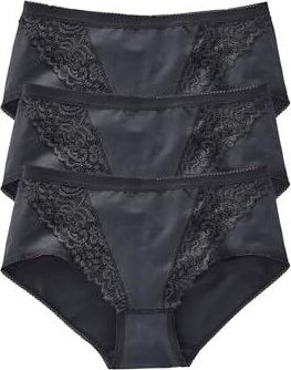 Damart Lot De 3 Culottes Coton Stretch Femme Noir Taille XL