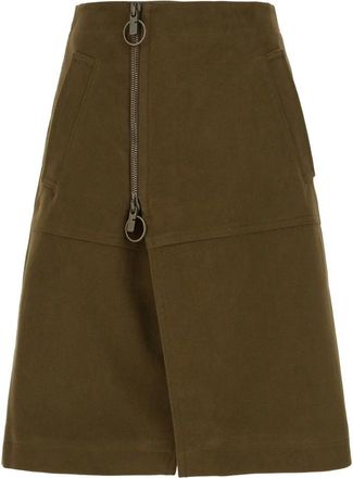 Burberry Femme, Jupes, Vert, Taille: 36 FR Cotton Midi Skirt
