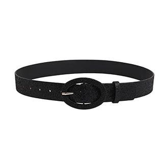 Generic Ceinture &eacute;Lastique Femme - Ceinture &Eacute;l&eacute;gante pour Femmes en Cuir PU Brillant avec Boucle D&eacute;corative Sunword pour Tenue