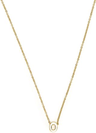 Luxenter Alphabet-Halskette mit 18-kar&auml;tigem Gold - Buchstabe O, Mediano, Metall, Ohne Edelstein